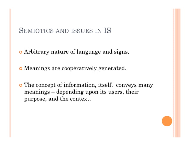 Semiotics and Information Science | PPT