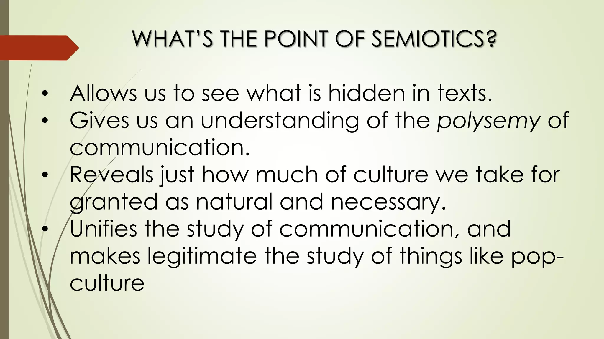 Semiotics and semiology | PPTX