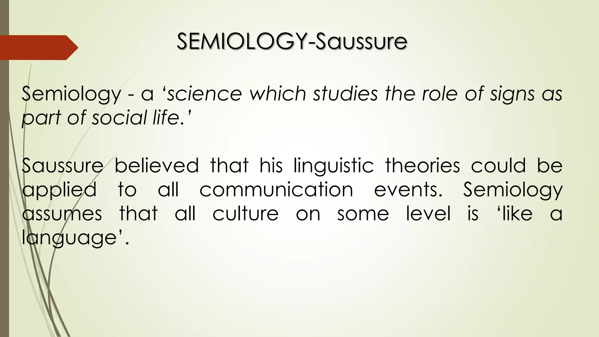 Semiotics and semiology | PPTX
