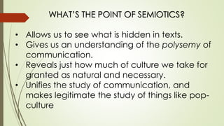 Semiotics and semiology | PPTX
