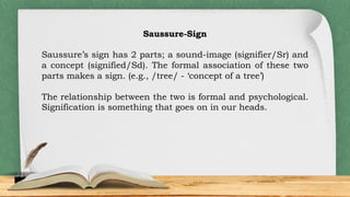Semiotics vs Semiology, Langue vs Parole, Icon vs Symbol vs Index | PDF