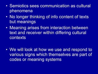 Semiotics Intro - AS COMMS | PPT