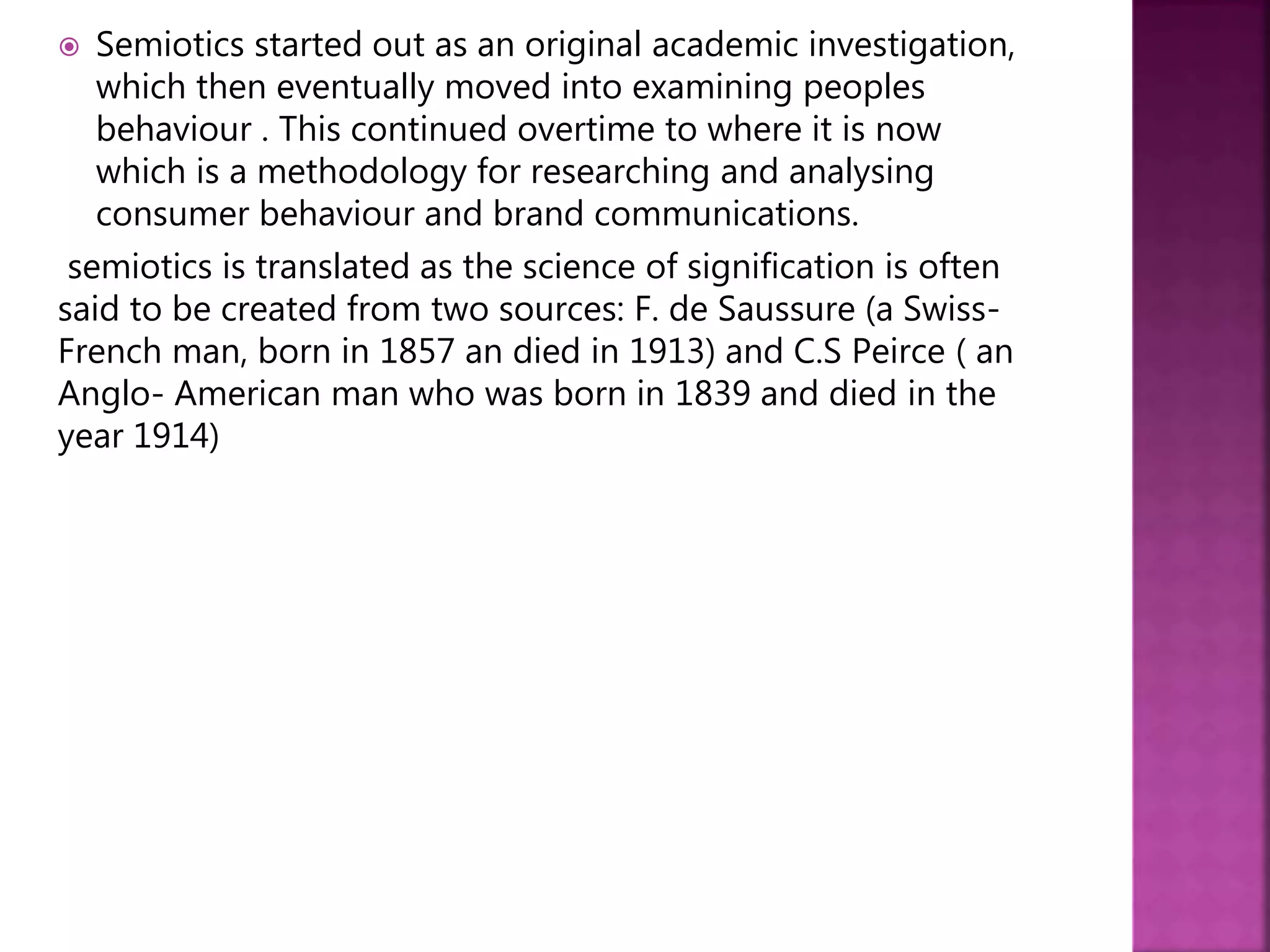 Semiotics powerpoint by annabelle parish | PPTX