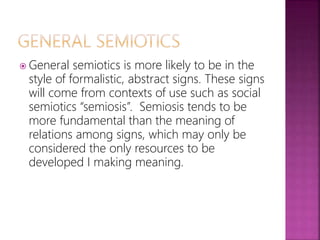 Semiotics powerpoint by annabelle parish | PPTX