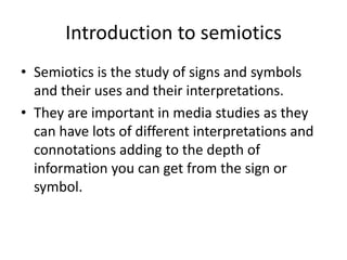 Semiotics ppt task | PPT