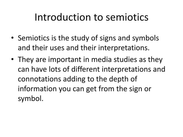 Semiotics Ppt Task Ppt