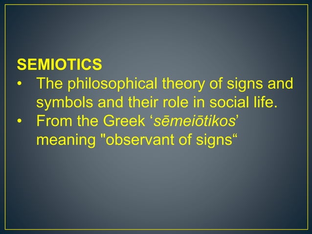 Semiotics research | PPTX