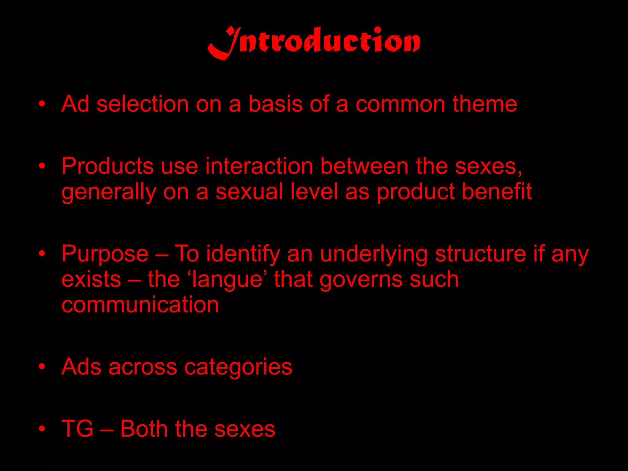 Semiotics Sexual Print Ads | PPTX