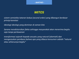 Semiotika: denotasi, konotasi, mitos | PPT