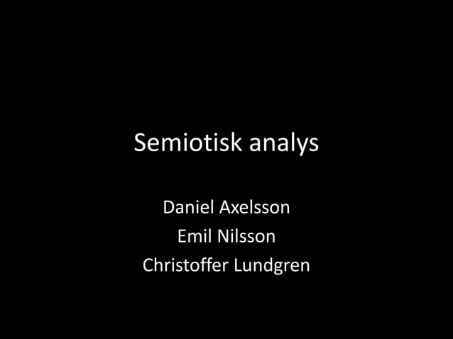 Semiotisk analys | PPTX