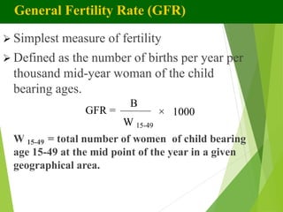 Measurement of Fertility | PPT