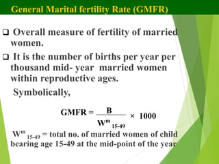 Measurement of Fertility | PPT