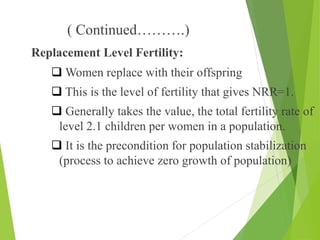 Measurement of Fertility | PPT