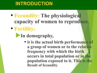 Measurement of Fertility | PPT