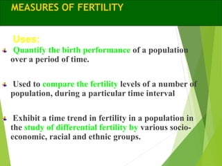 Measurement of Fertility | PPT