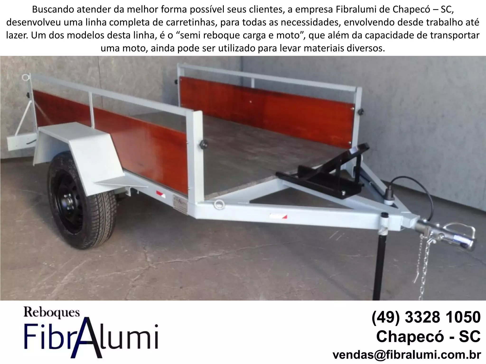 Semi Reboque Carga e Moto, Carretinha para Carro | PPT