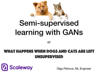 Semi-Supervised Learning with GANs by Olga Petrova, Machine Learning ...