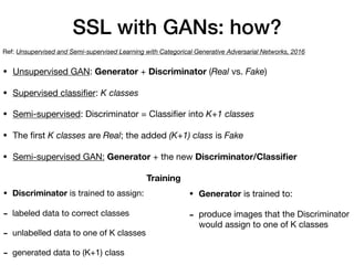 Semi-Supervised Learning with GANs by Olga Petrova, Machine Learning Engineer @Scaleway | PPT