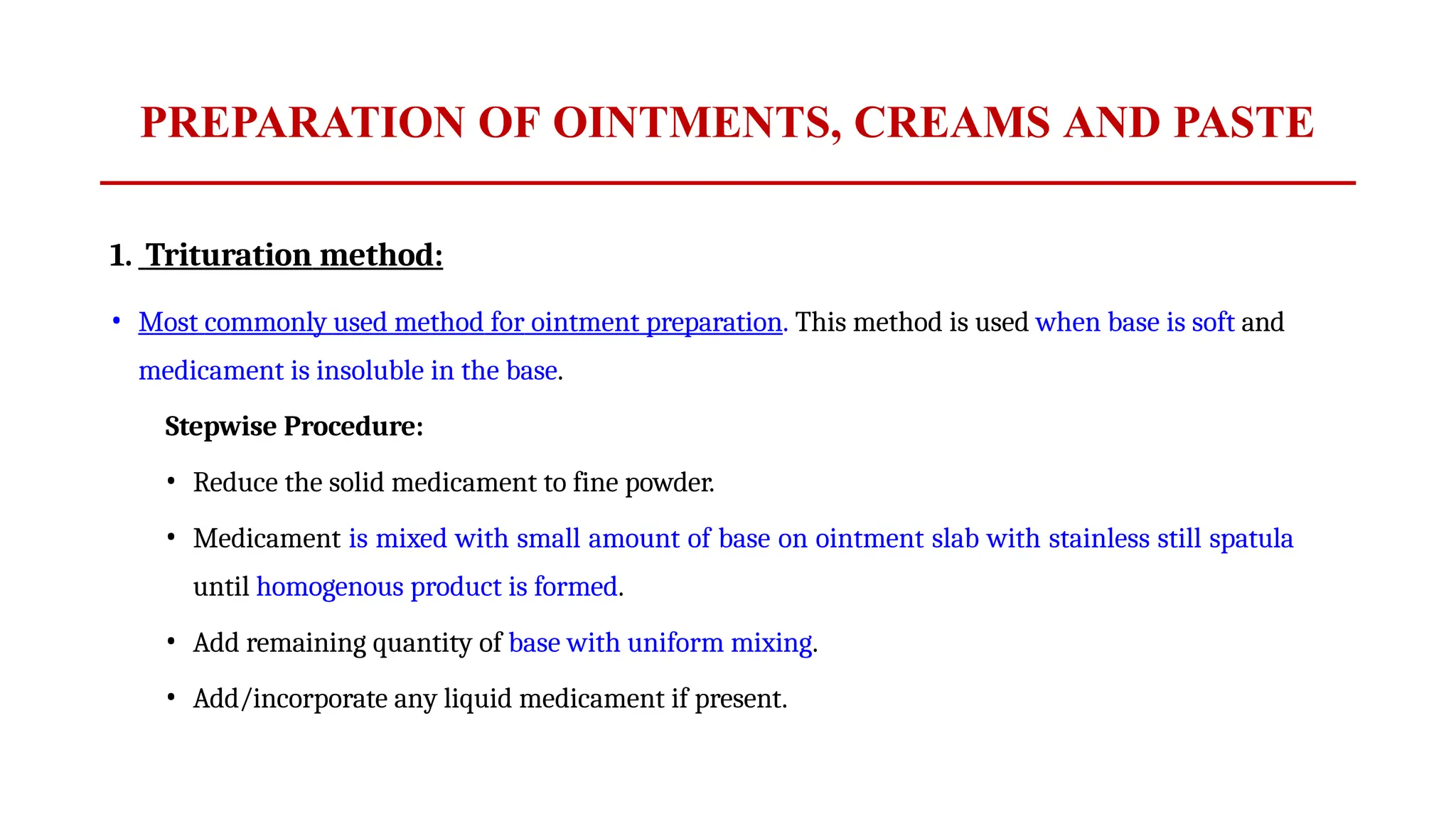 Sem-solid dosage form, mechanism, types, preparation of creams, gel ...