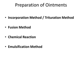 Semisolid dosage -Ointments, Pate,Jellies | PPTX