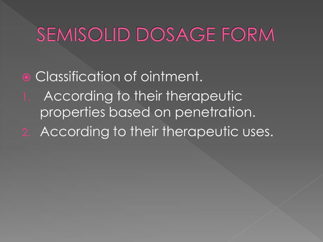 Semisolid dosage form (ointment) | PDF | Skin and Dermatology ...