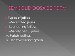Semisolid dosage form (paste, jellies, and poulties) | PDF