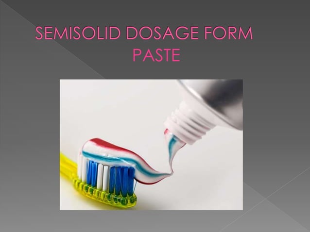 Semisolid dosage form (paste, jellies, and poulties) | PDF | Skin and ...