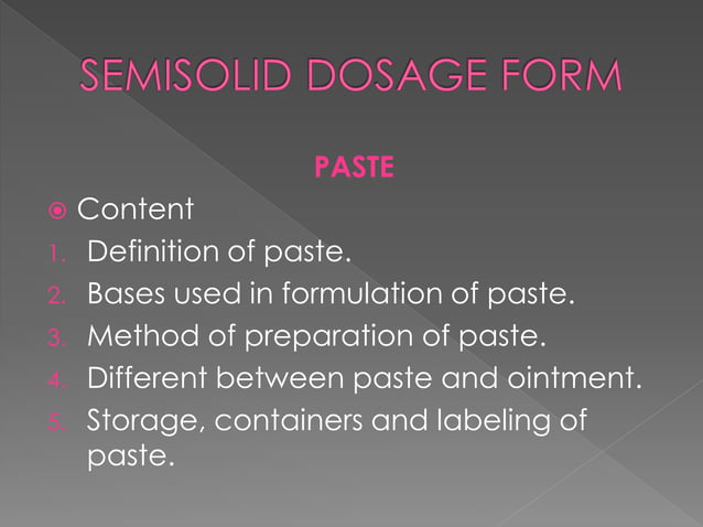 Semisolid dosage form (paste, jellies, and poulties) | PDF | Skin and ...