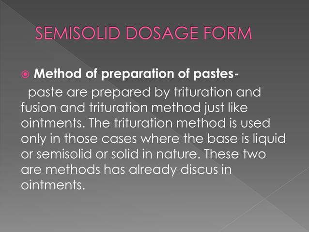 Semisolid dosage form (paste, jellies, and poulties) | PDF | Skin and ...