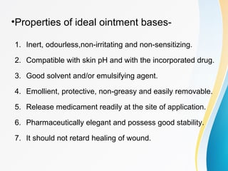 Semisolid dosage forms (Ointments) | PPT