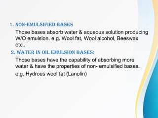 Semisolid dosage forms (Ointments) | PPT