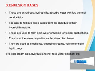 Semisolid dosage forms (Ointments) | PPT