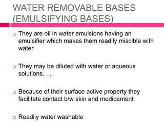 Semisolid dosage forms ppt | PPTX