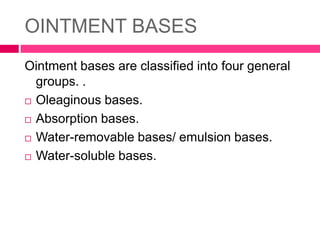 Semisolid dosage forms ppt | PPTX