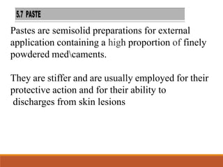 Semisolid dosage form | PPTX