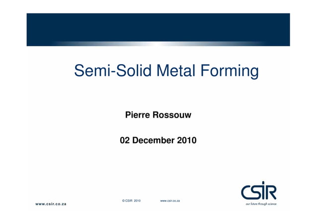 Semi solid metal forming | PDF