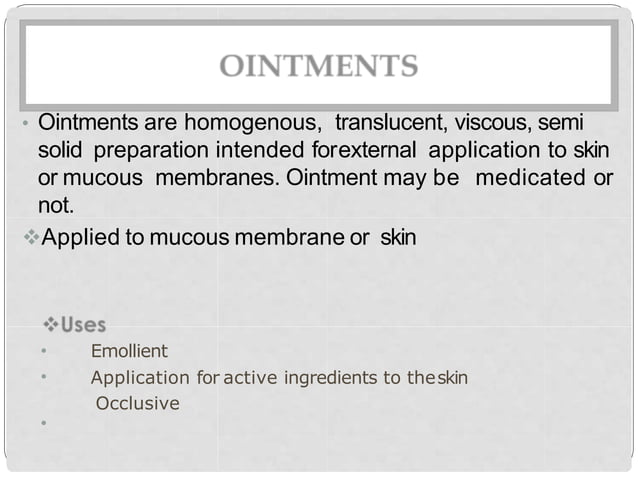 Semi solid ppt | PPTX