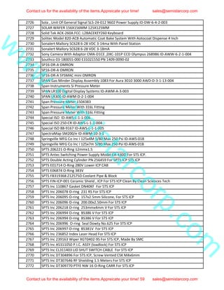 Semistar semiconductor equipment parts inventory may 2020 | PDF