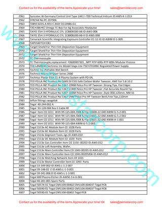 Semistar semiconductor equipment parts inventory may 2020 | PDF
