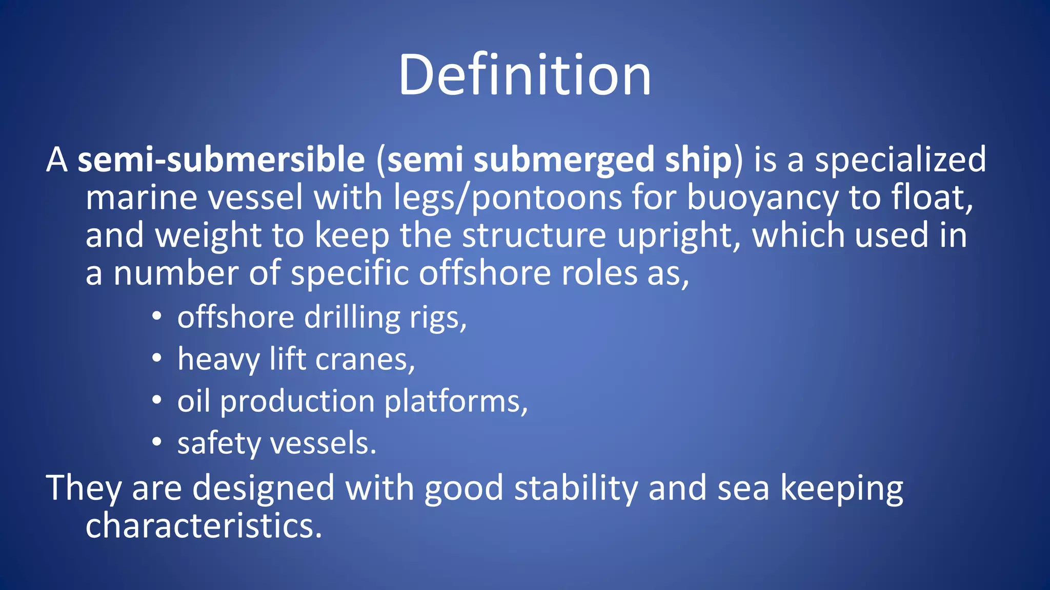 Semi submersible | PPTX