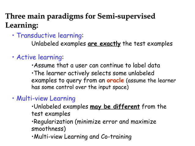 Semi-supervised Learning | PPT