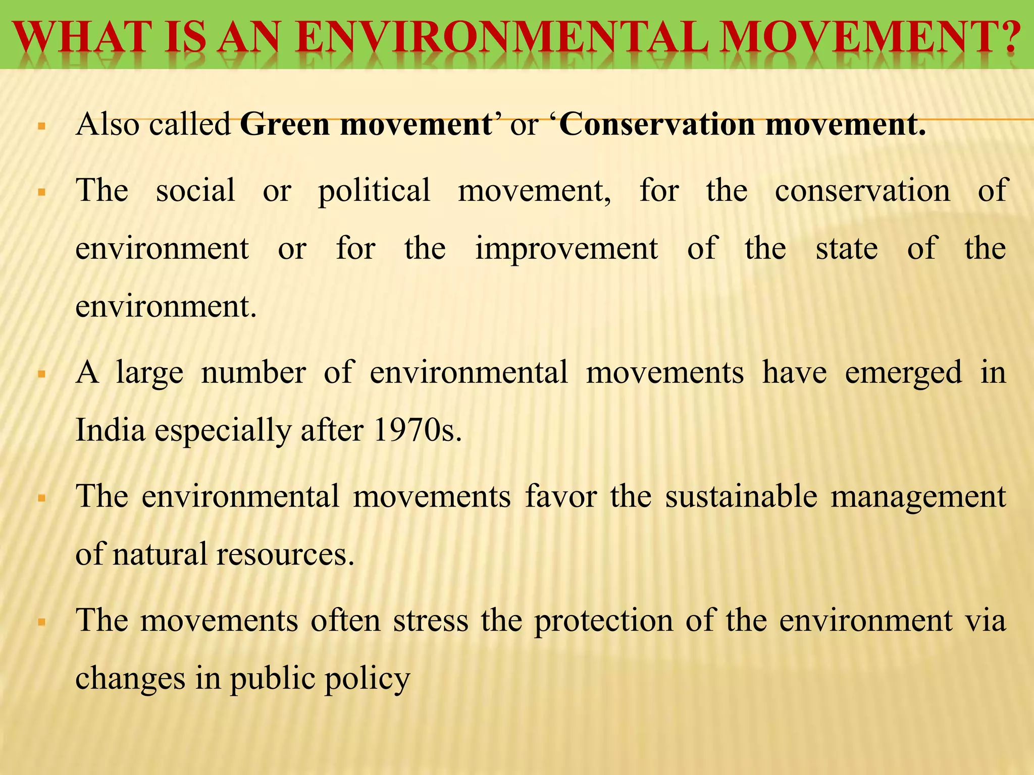Contribution of Indian environmentalist | PPTX