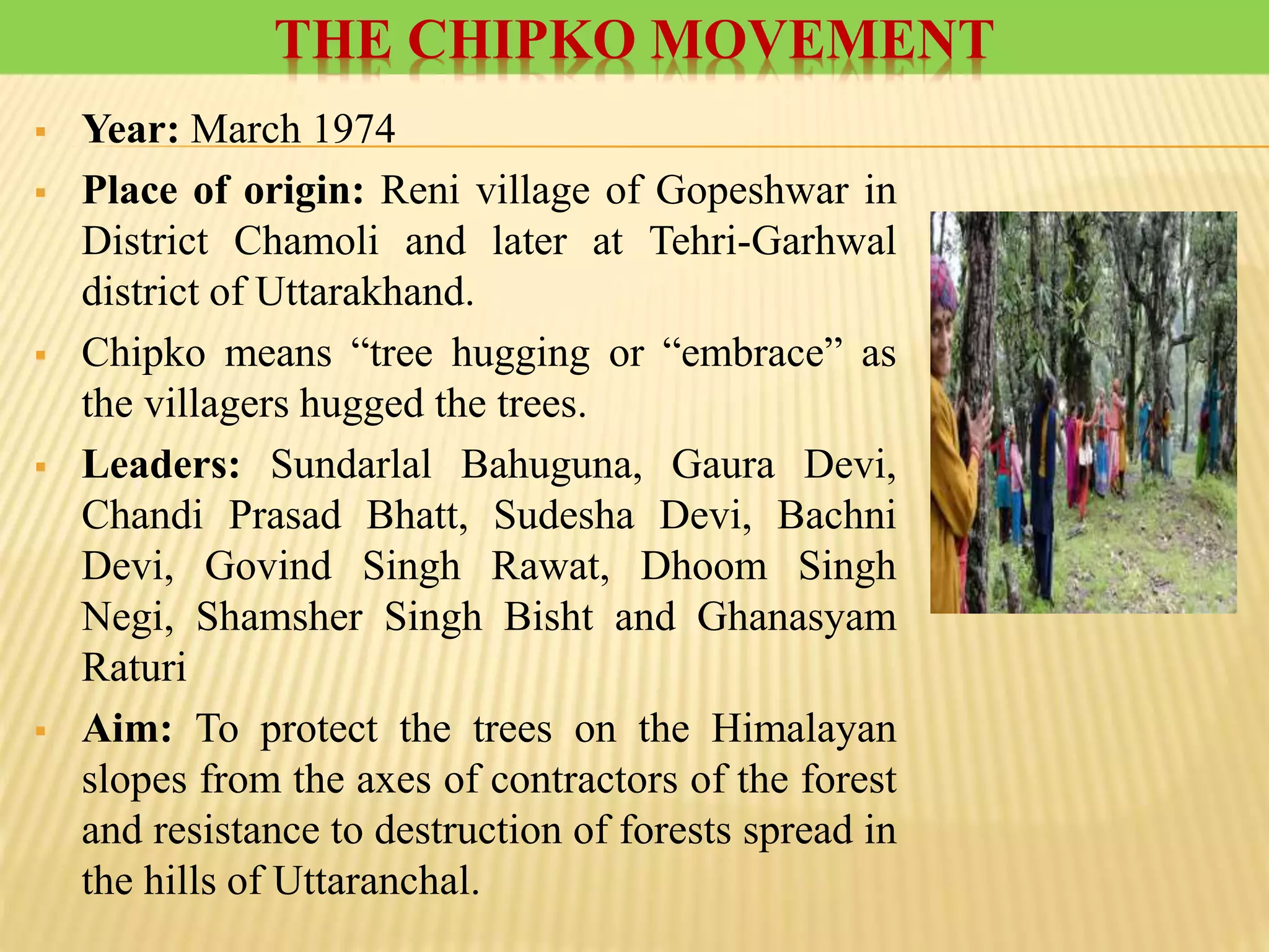 Contribution of Indian environmentalist | PPTX