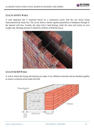 SEM IV 3402 Structural Design of Masonry and Timber , B ARCH, ANNA ...
