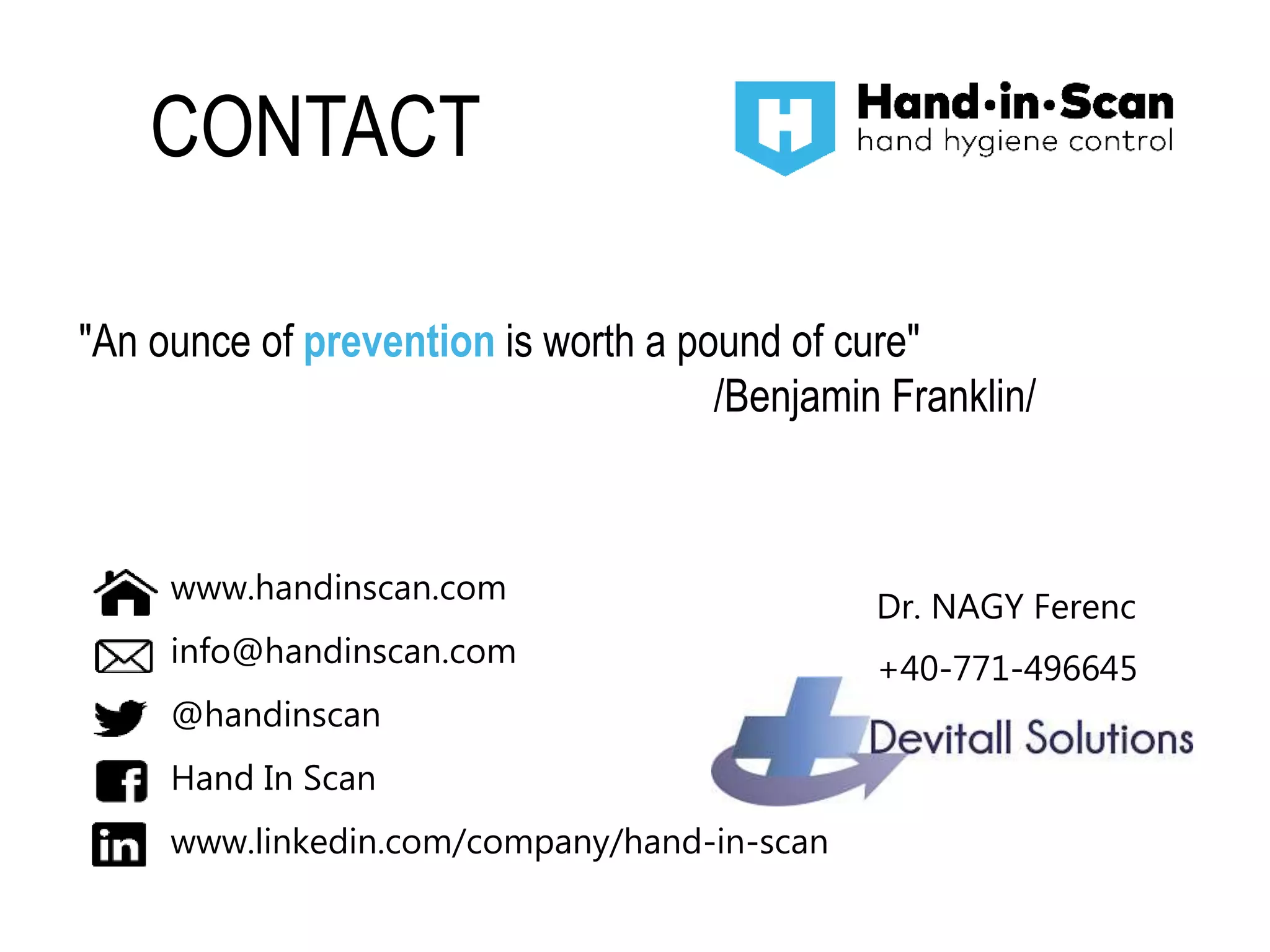 Semmelweis - hand hygiene scanner to prevent HAI infections | PPTX