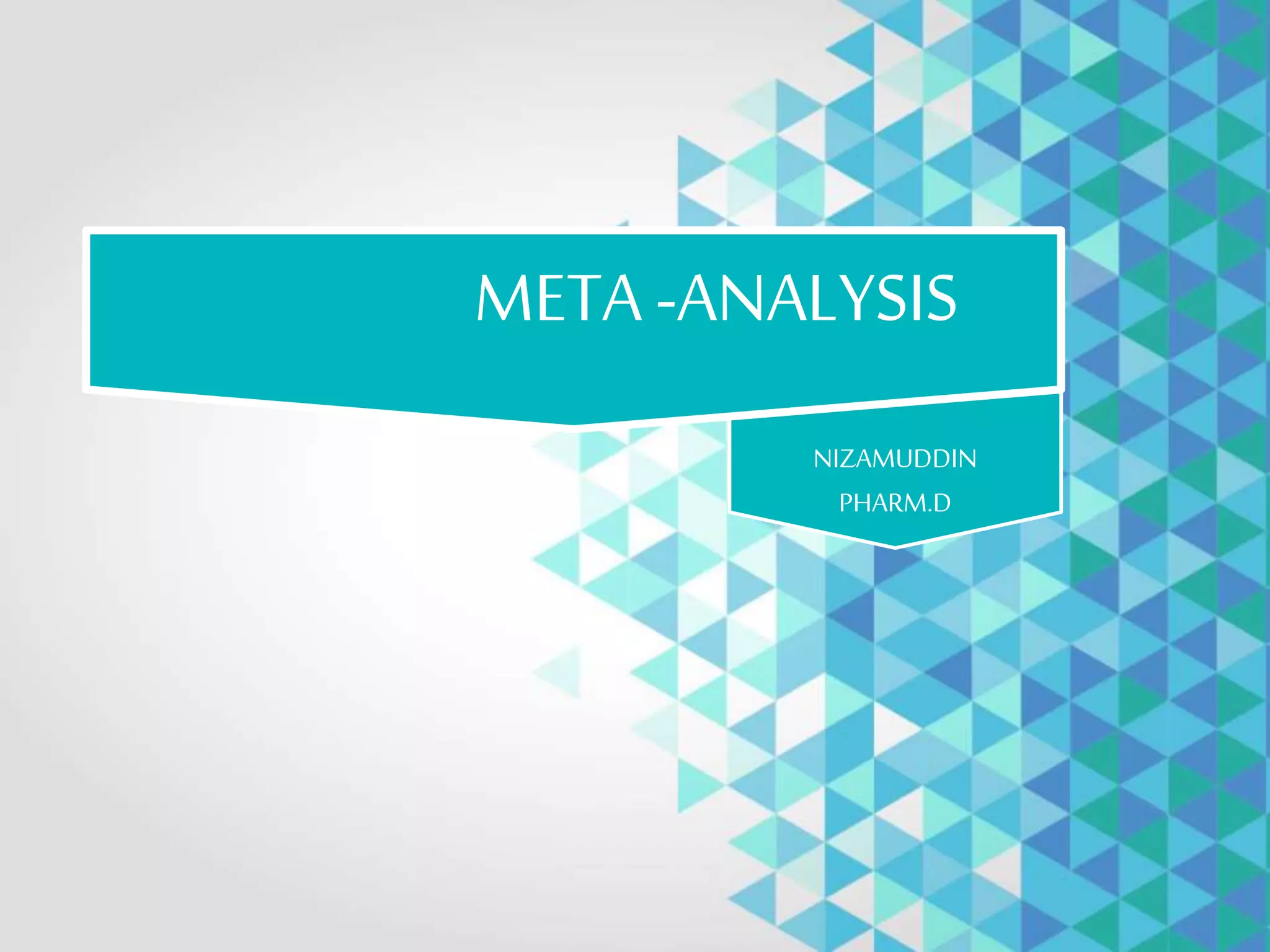 Meta analysis and spontaneous reporting | PPTX