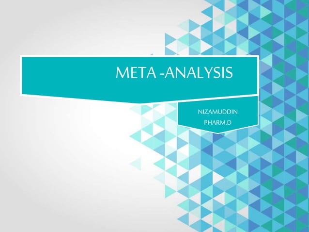 Meta analysis and spontaneous reporting | PPTX