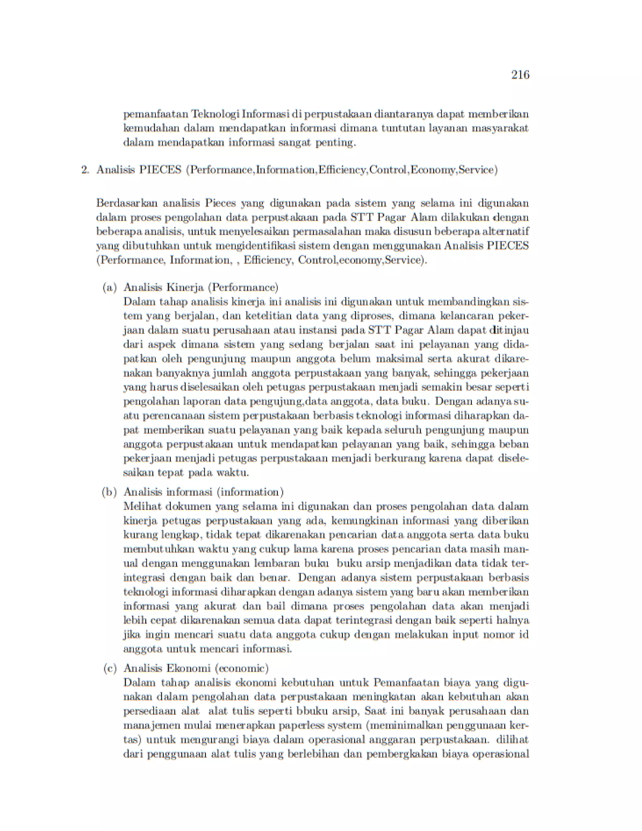 Analisis Perencanaan Sistem Perpustakaan Berbasis Teknologi Informasi (Studi Kasus STT Pagaralam ...