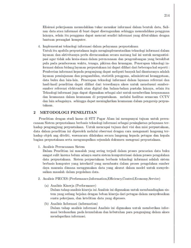 Analisis Perencanaan Sistem Perpustakaan Berbasis Teknologi Informasi (Studi Kasus STT Pagaralam ...