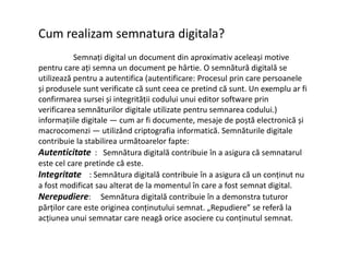 Semnatura digitala | PPTX